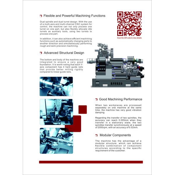 Quality Powerful Multi Spindle Cnc Vertical Turret Lathe With Back Spindle for sale