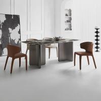 Quality Light Luxury Stainless Steel Marble Square Living Room Furniture for sale