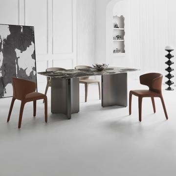 Quality Light Luxury Stainless Steel Marble Square Living Room Furniture for sale