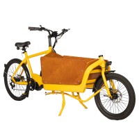 Quality Drop ship Electric Cargo Bike with Rainproof Front Wooden Box Charging Time 3 for sale