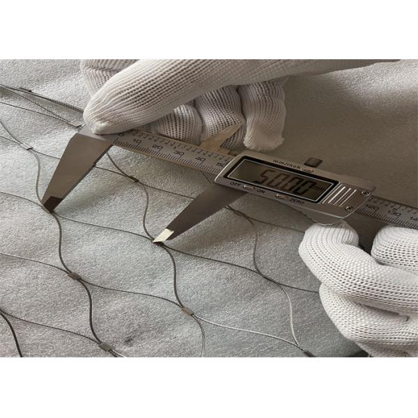 Quality 50mm Hole 2mm Flexible Stainless Steel Cable Mesh Ss316 for sale