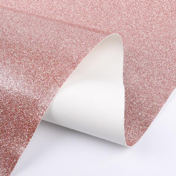 Quality Waterproof Glitter PU Leather Powder Film Glitter Artificial Leather Customized for sale