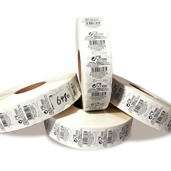 Quality Qr Code Reminder Pvc Label Sticker Round White OEM for sale