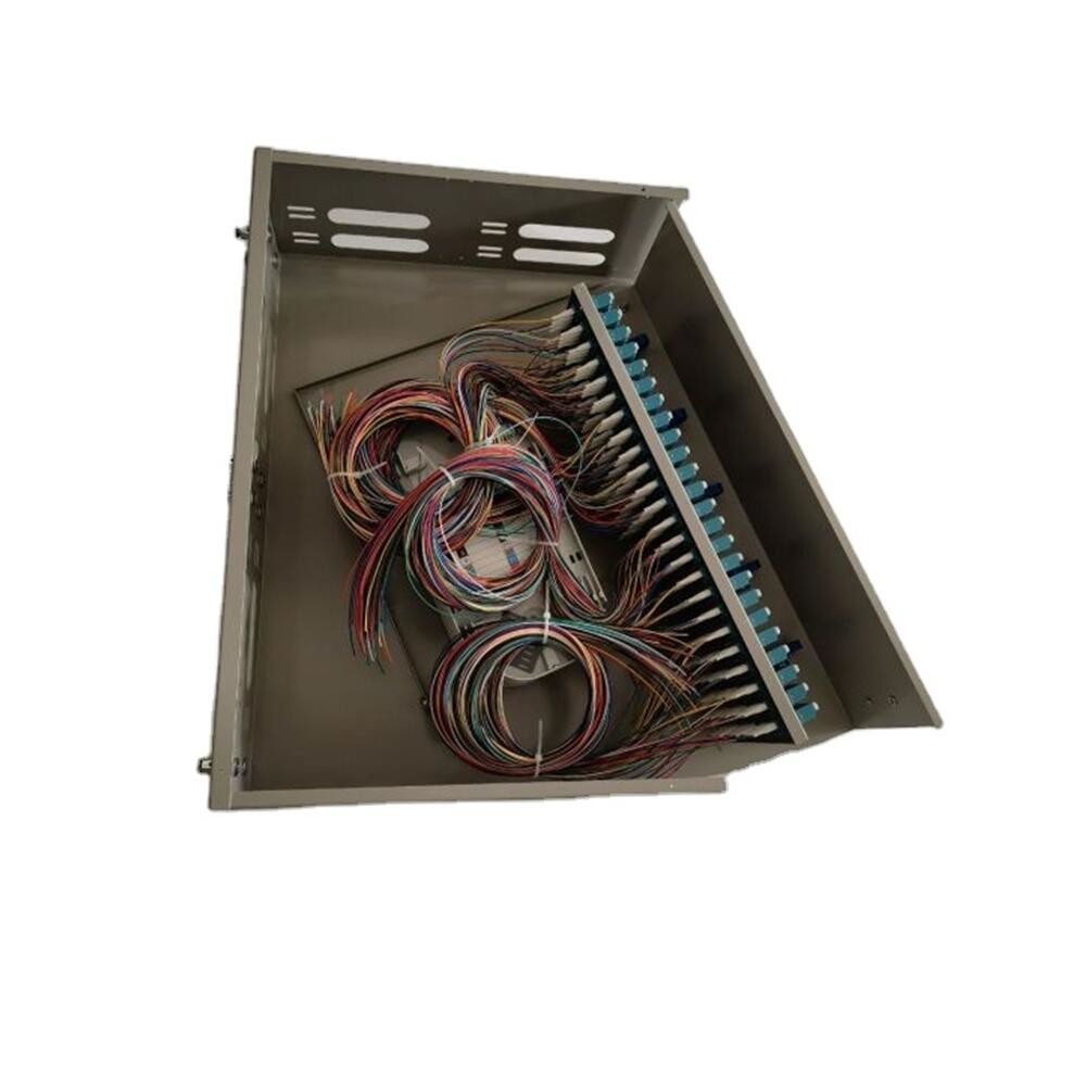 Quality 3U Fiber Optic Patch Panel Rack Mount 288Core LC Quad Swing Out Style for sale