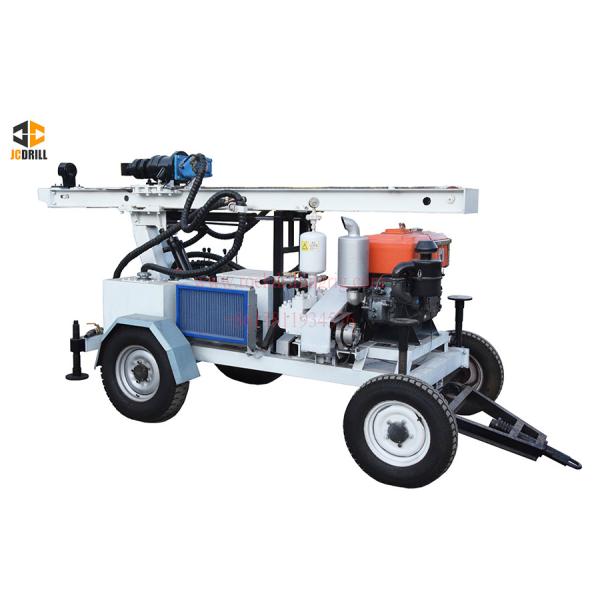 Quality 24kw Engine Power Water Well Drilling Rig Dth Drilling Machine Trailer Mounted for sale