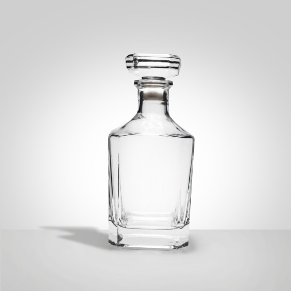 Quality Super Flint Diamond Cut Glass Decanter ,  XO, brandy ,  Vodka Liquor Gin Rum Tequila Whisky Brandy Spirit Glass Bottle With Solid Glass Stoppers for sale