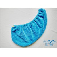 Quality Customized Microfiber Plush Fleece Hair-Drying Wrap Towel , Hair Care Cap for sale