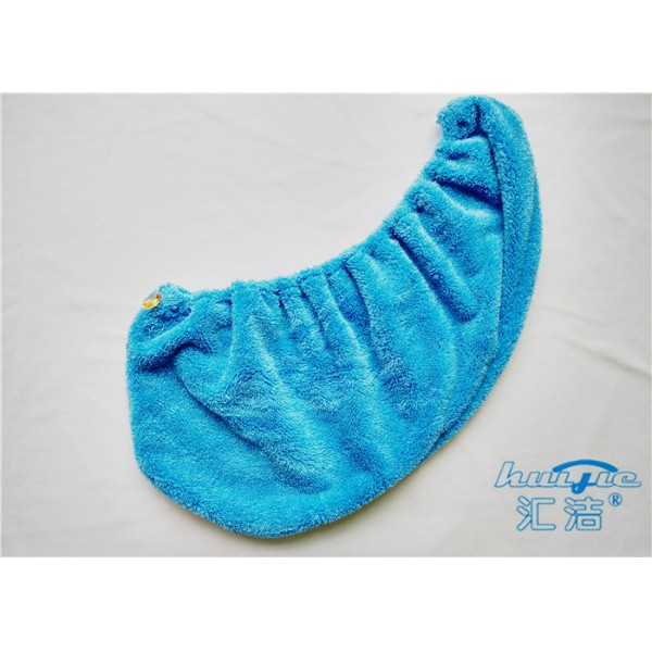 Quality Customized Microfiber Plush Fleece Hair-Drying Wrap Towel , Hair Care Cap for sale