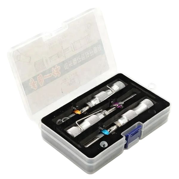 Quality Blue Plum Blossom Lock Opener Tool Set 3pcs For Smooth Lock Picking for sale