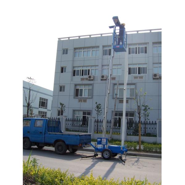 Quality 12m Towable Scissor 300kg Trailer Boom Lift for sale