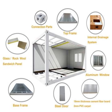 Quality Customized Color Mini 20ft Container House for Office Workshop Warehouse for sale