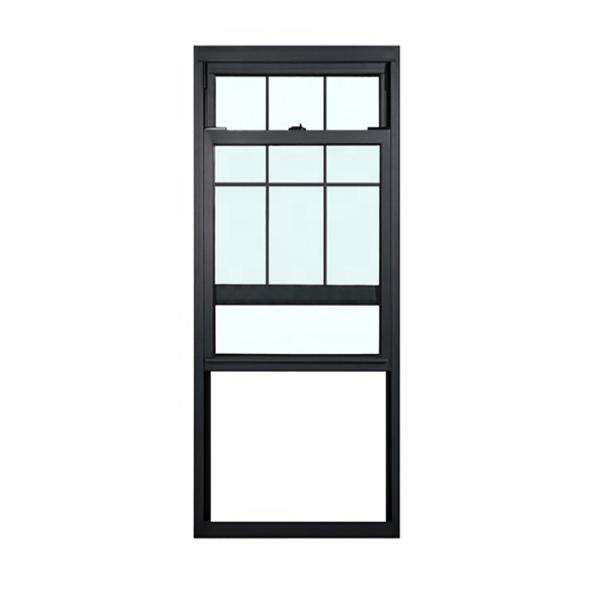 Quality Double Glass Soundproofing Bathroom Aluminum Alloy Frame Rustic Double Hung for sale