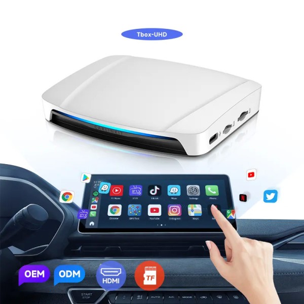 Quality TBox UHD Multimedia Video Box Android 13 Wireless Adapter Carplay Ai Box HDMI SDM660 Processor 4Gb USB HD Video For Youtube Tiktok for sale