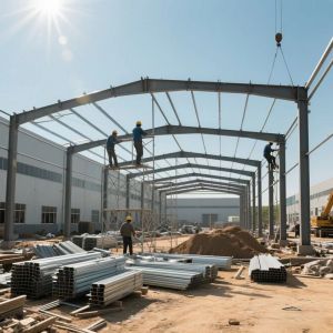 Quality Large Span Prefabricated Steel Structure Warehouse Building Quick Assembly for sale