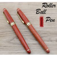 Quality Red Sandalwood Luxury Roller Ball Pen 0.5mm Business Roller Pen With Gold for sale