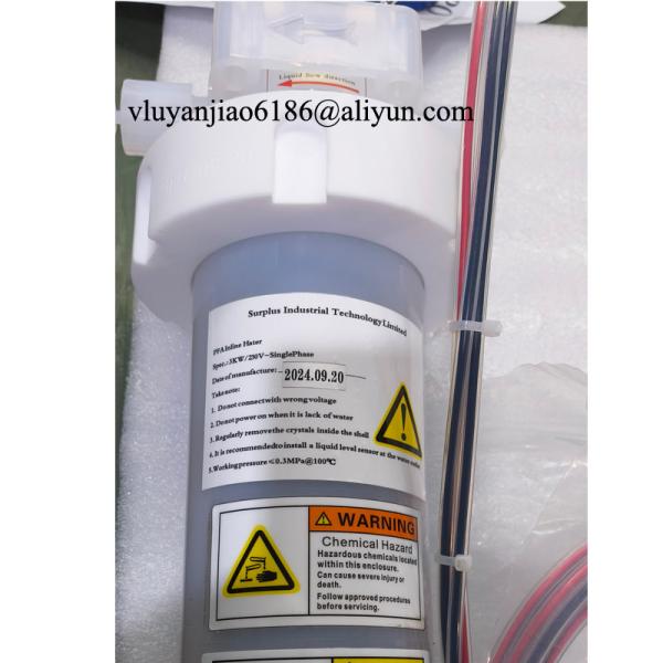 Quality 3KW Ultrapure PFA Housing In Line Heater For Chemical Semiconductor Industry for sale