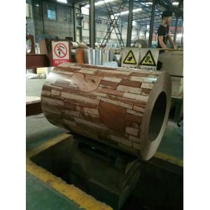 Quality Brick Grain Coil Coated Galvanized Steel , Wall Decoration Colour Coated Coil for sale