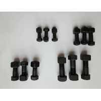 Quality Bulldozer / Excavator Track Shoe Bolts And Nuts 4F3653 High Hardness Black Color for sale