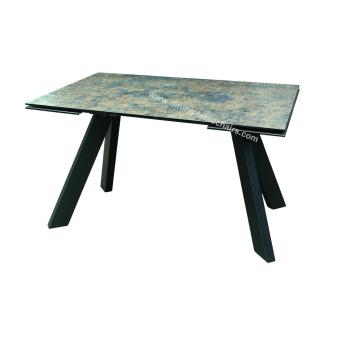 Quality 3D Printed Tempered Glass Dining Table 2.1 Meter Heat Resistant For 10 Seats for sale
