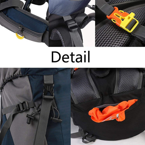 Quality Waterproof Lightweight Hiking Backpack 60L With Padded Shoulder Straps for sale