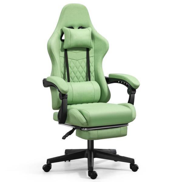 Quality Ergonomic Gaming Chair with Footrest and Massage Maximum Weight Recommendation 300 Pounds for sale