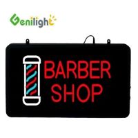 Quality Genilight 22*13inch LED Neon Sign for Barber Shop ABS Outframe Acrylic Front for sale