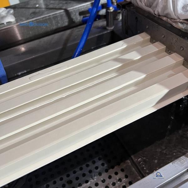 Quality 6000 KG Capacity 30kW Power WPC PVC Louver Panel Production Line for 380V 50HZ for sale