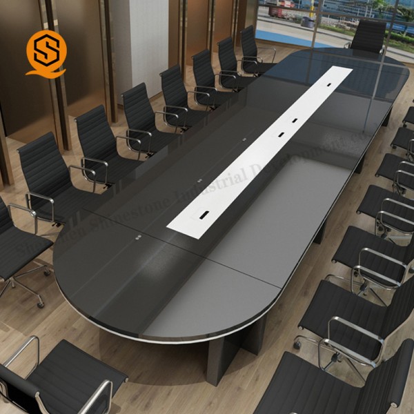 Quality Antibacterial Solid Surface Conference Table Oval Meeting Room Table for sale