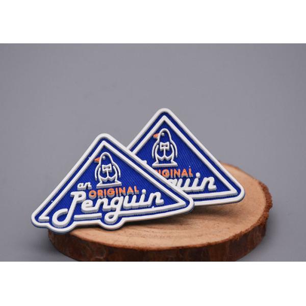 Quality Hot Melt Adhesive Printed Silicone Clothing Labels Customized Twill Back for sale