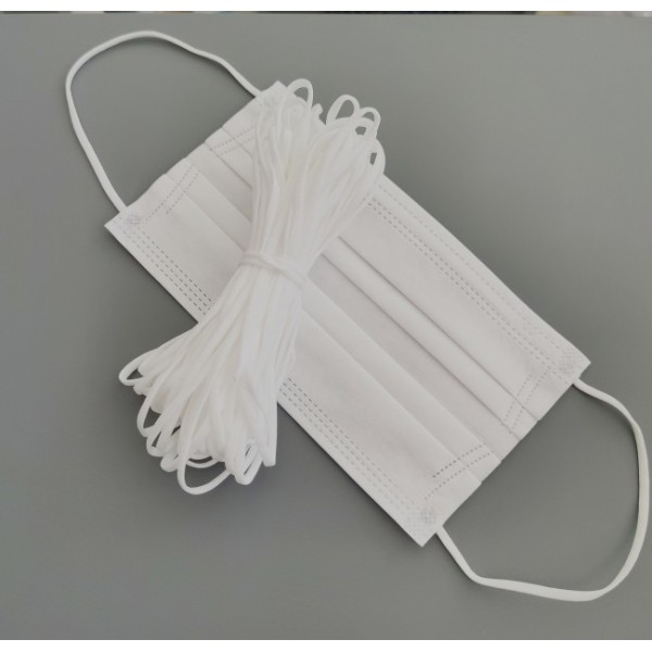 Quality 3.5mm 5mm White Elastic Ear Loops Rope Band For Disposable Face Mask for sale