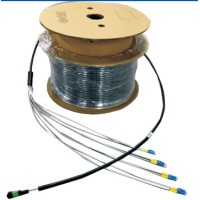 Quality Multimode MPO Trunk Cable Low Loss 100Gbps Protocols SM MM 144 Fiber Count for sale
