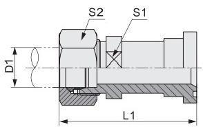 Metric Male Bite Type SAE Flange 3000 Psi Adapter Fitting