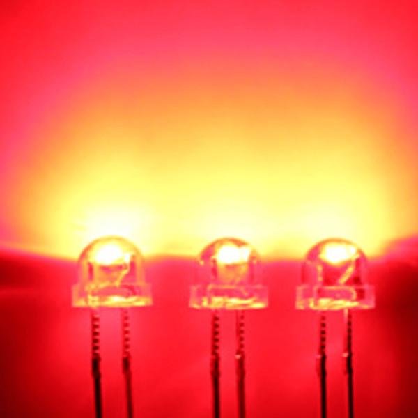 Quality 0.5W 5mm 620-630nm Red Color 4000mcd-5000mcd Strawhat Shape Clear Lens 120deg for sale