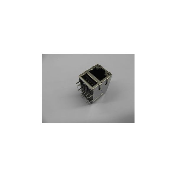 Quality Metal Shielded 100MB RJ45 Integrated Magnetics Connector Module With POE Single Port Tap Up for sale
