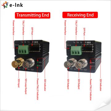 Quality Mini Converter Optical Fiber 12G-SDI with Reverse RS485 and loop out Single Mode for sale