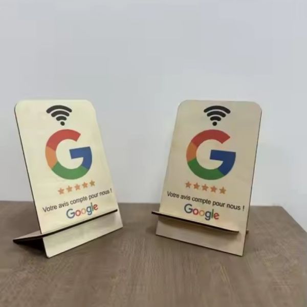 Quality Google Review NFC Wood Stand Display Business Reviews Smart NFC Wooden Stand for for sale