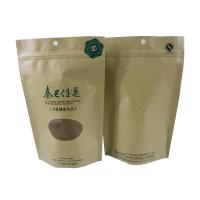 Quality Printed Eco Friendly Resealable Stand Up Kraft Paper Pouch Bags With Custom for sale