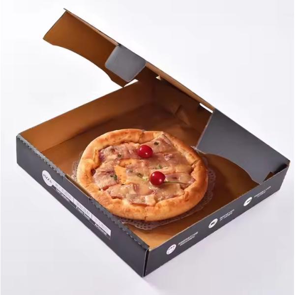 Quality Custom Biodegradable Pizza Boxes Eco-Friendly Kraft Takeaway Packaging in for sale