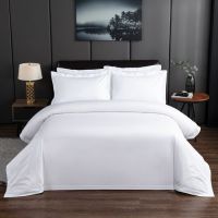 Quality Custom Size Breathable Hotel Bedding Set White Cotton Bed Sheet for sale