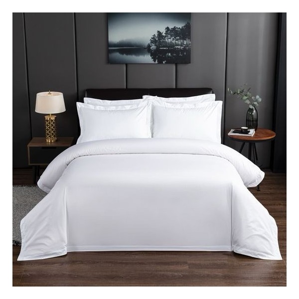 Quality Custom Size Hotel Bed Sheet Breathable White Cotton Bed Sheet for sale