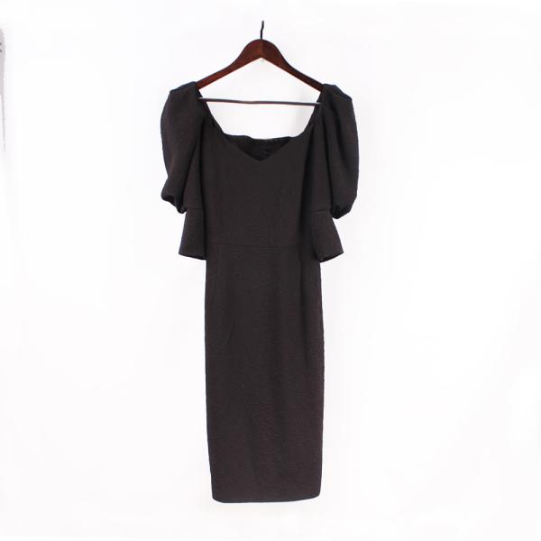 Quality Polyester Spandex Puff Sleeves Party Dress for sale