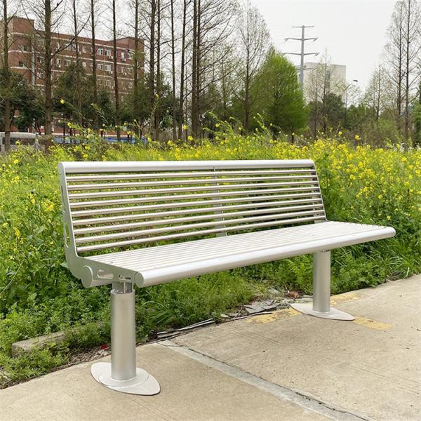 Quality Eletroplating Outdoor Metal Bench With Backs Cast Aluminum Garden Bench for sale