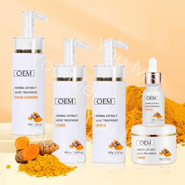 Quality Organic Whitening Facial Skincare Set Turmeric Products Anti Wrinkle ODM for sale