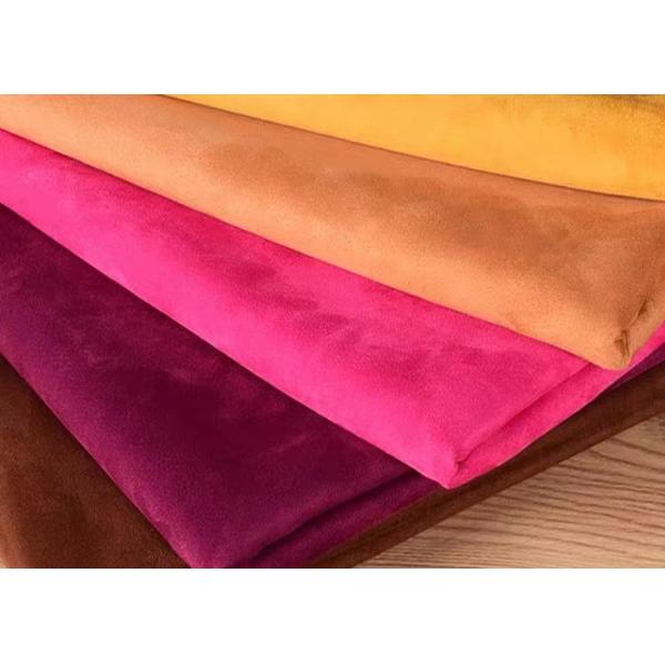 Quality Brushed Knitted Polyester Microfiber Suede Fabric For Garment Sofa for sale