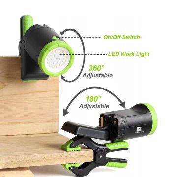 Quality 3-Pack Rechargeable LED Work Lights With Portable Case For Camping for sale