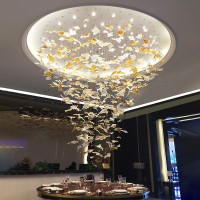 Quality ODM Maple Leaf Chandelier Anti Glare Customized Pendant Lamp for sale