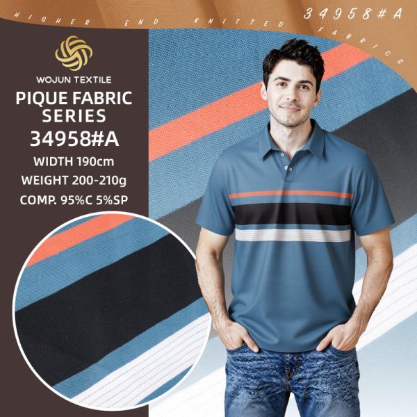 Quality Custom Striped Cotton Pique Fabric for Bespoke Designer Collections for sale