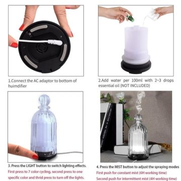 Quality Black Glass Wood Base Oil Diffuser▕ DN-821 for sale