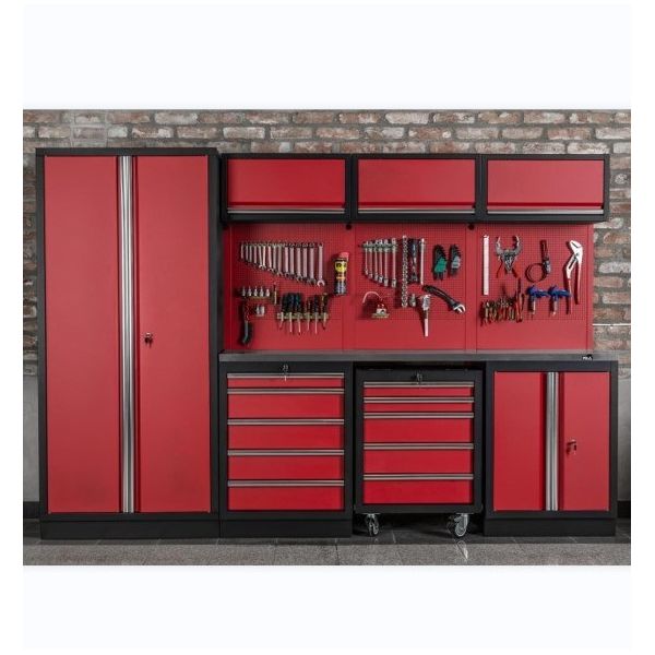 Quality 1.0mm 1.2mm 1.5mm Cold Rolled Steel Garage Metal Tool Cabinet with Optional Casters for sale