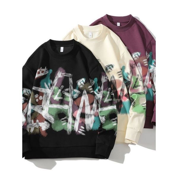 Quality Men Clothes Custom Oversized Sublimation Print Sweater Anti Wrinkle for sale